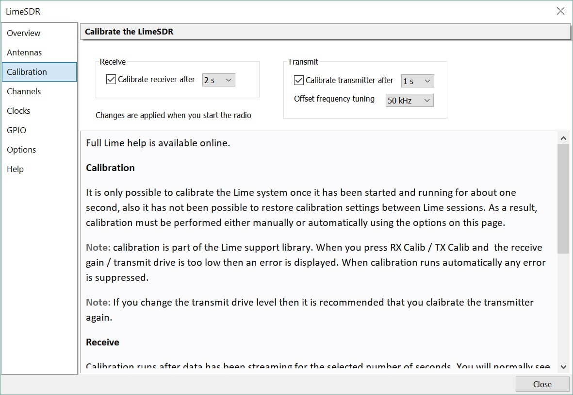 Options - SDR-Radio.com - Software Defined Radio